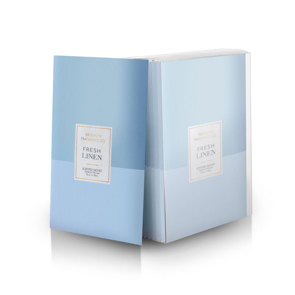Fresh Linen 6 pack Large Scented Sachet – BrooklynFragranceCo